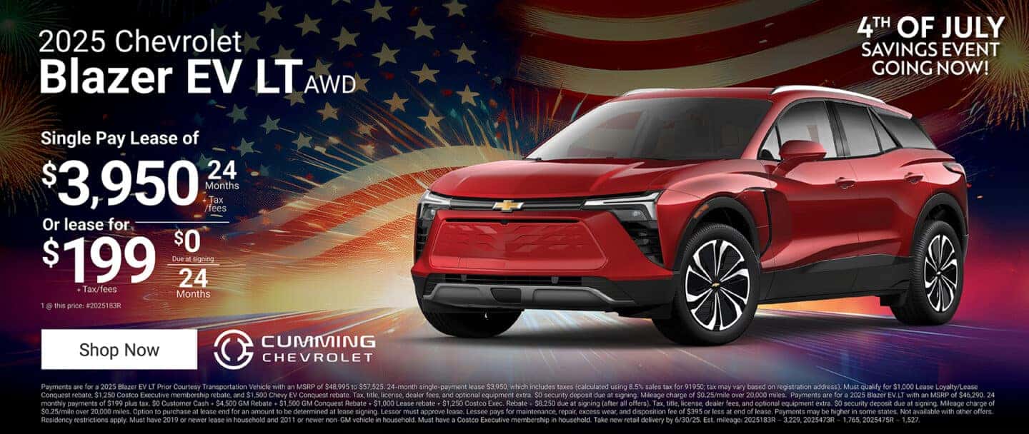 Monthly New Chevy Finance and Lease Specials | National City Dealership