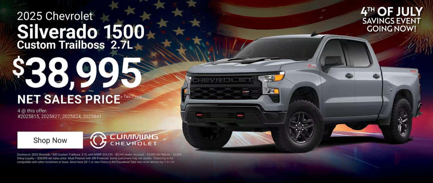 Monthly New Chevy Finance and Lease Specials | National City Dealership