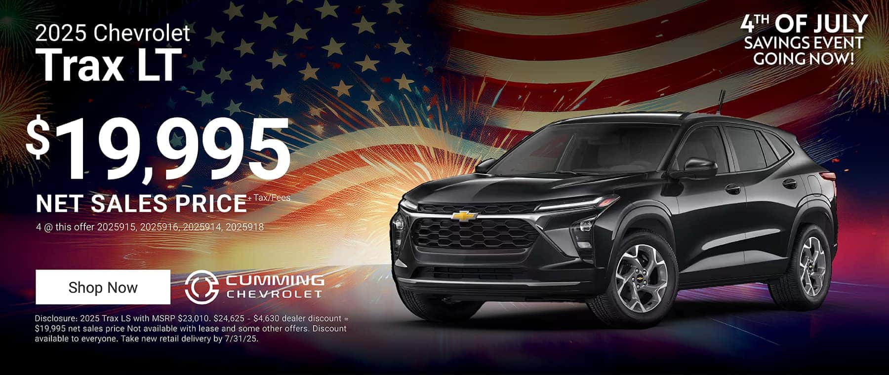 Monthly New Chevy Finance and Lease Specials | National City Dealership