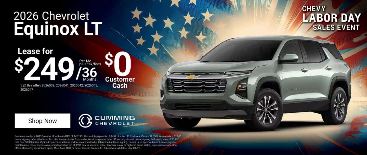 Monthly New Chevy Finance and Lease Specials | National City Dealership