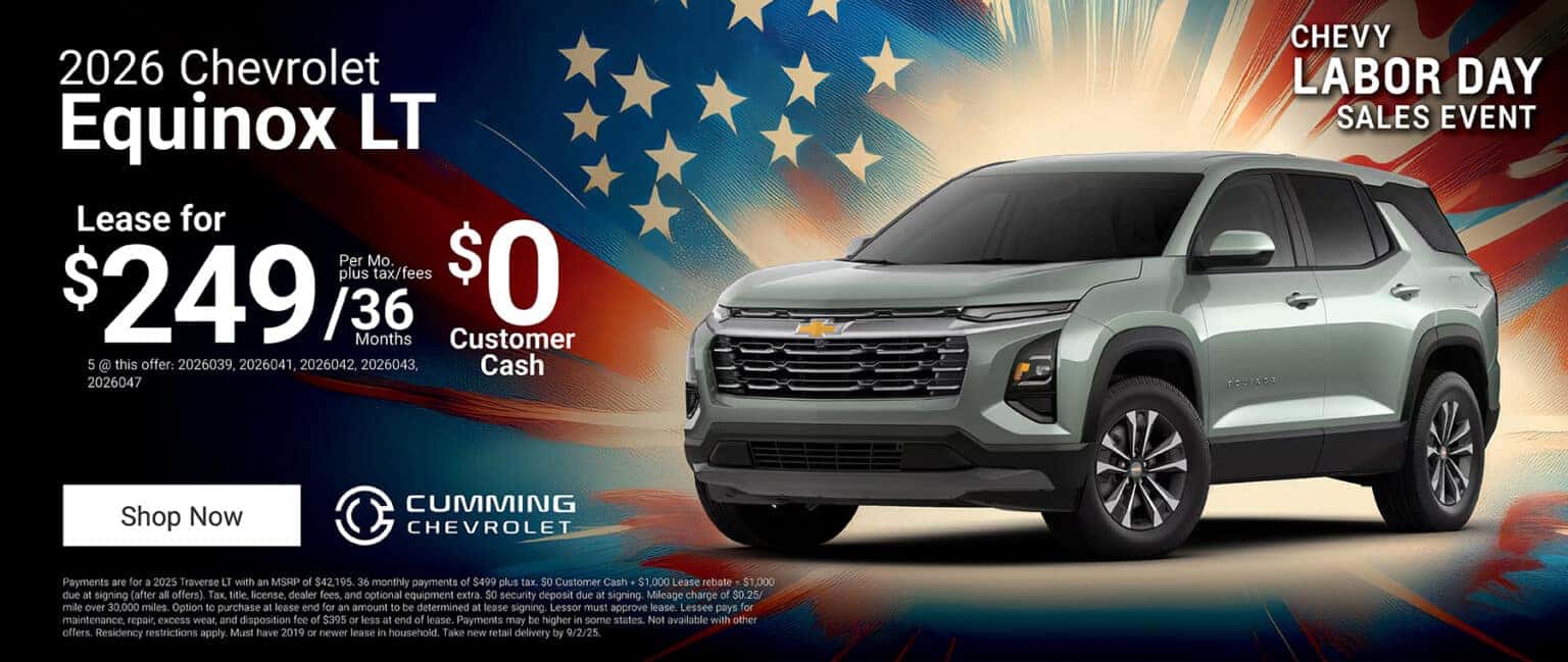 Monthly New Chevy Finance and Lease Specials | National City Dealership
