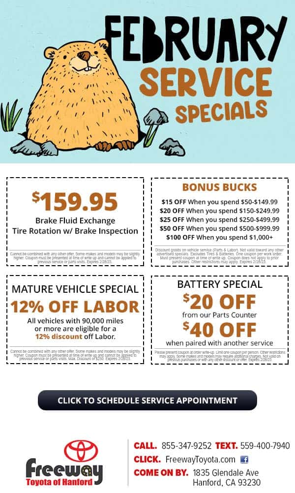 Auto Service Specials | Freeway Toyota near Fresno