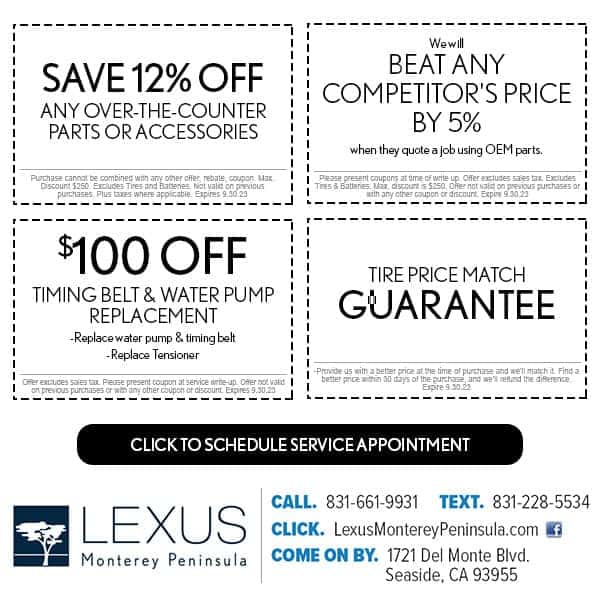 Service Specials | Lexus Monterey Peninsula