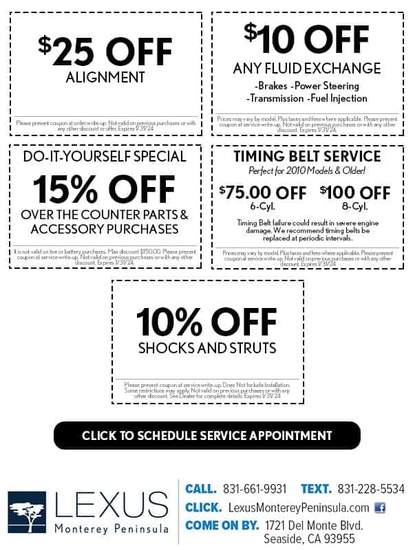 Service Specials | Lexus Monterey Peninsula