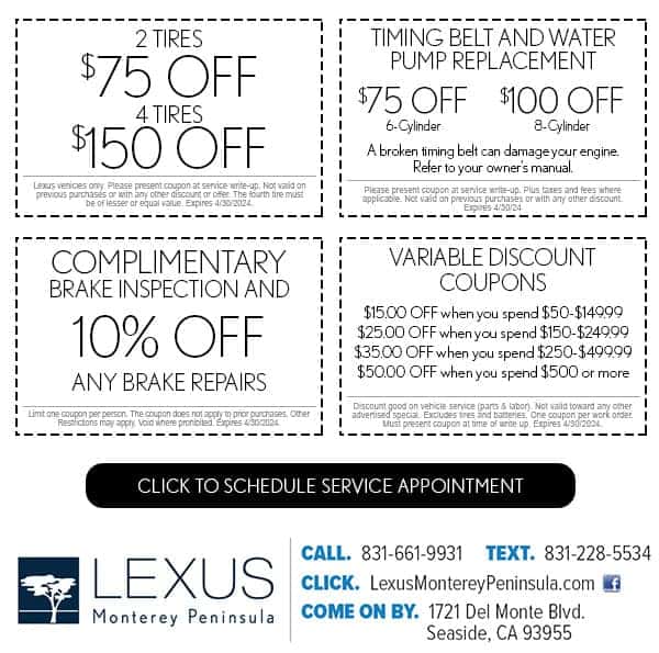Service Specials | Lexus Monterey Peninsula