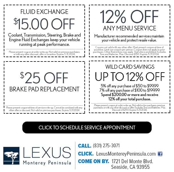 Service Specials | Lexus Monterey Peninsula