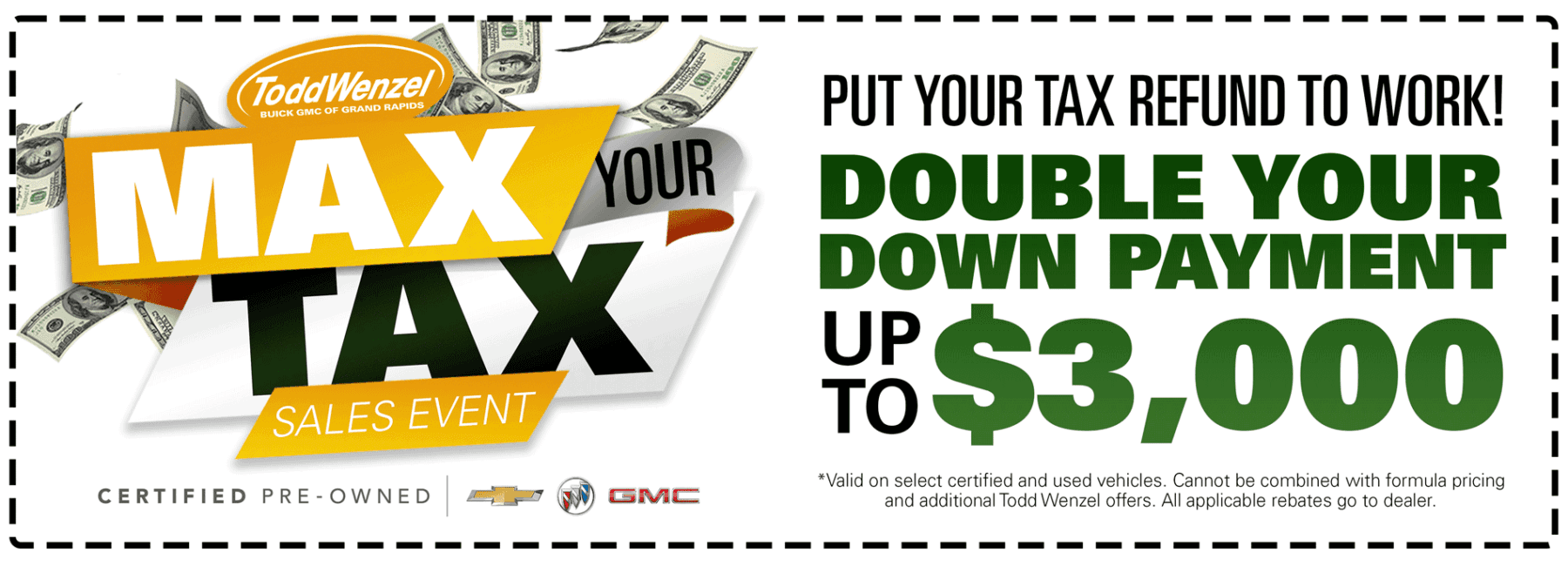 Max Your Tax Used Car Sales Event | Todd Wenzel Buick GMC Grand Rapids