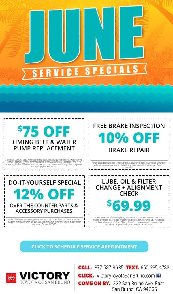 Auto Service Specials | Victory Toyota of San Bruno near San Francisco